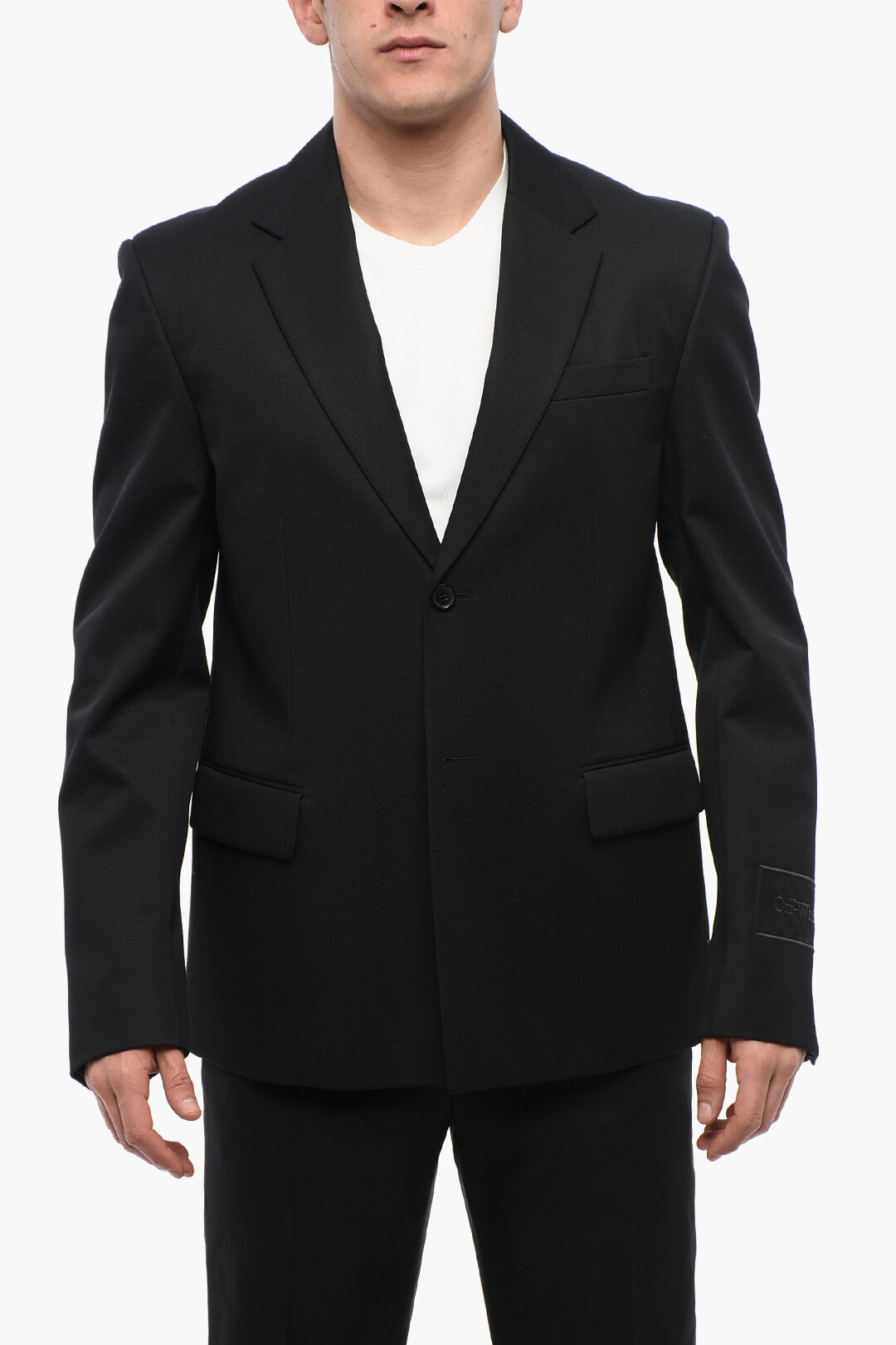 Off-White FOR EVER Single-breasted STRAP Blazer with Flap Pockets men ...