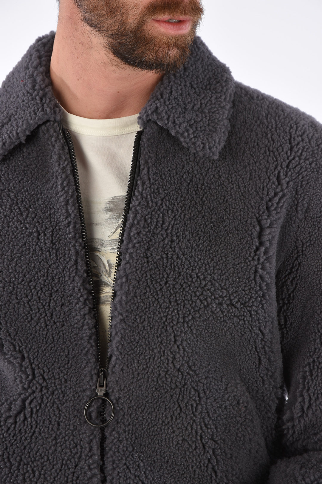Off-White Full Zip Fur Bomber men - Glamood Outlet
