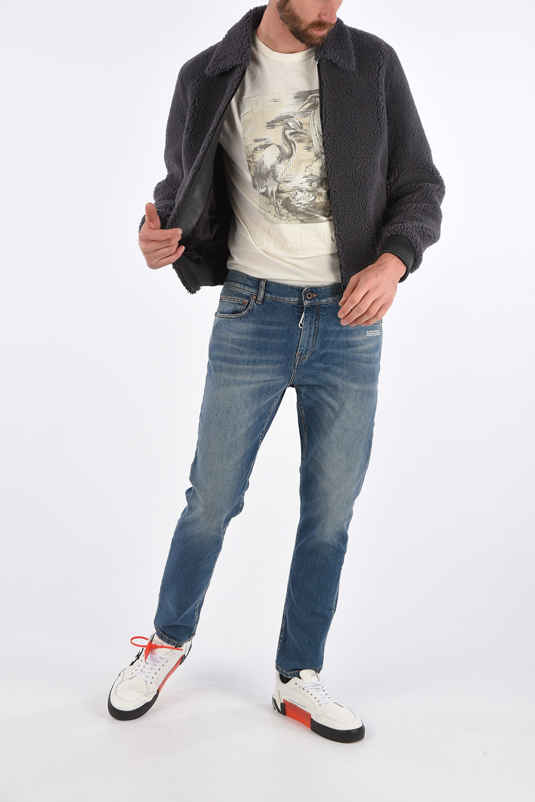 Off-White Full Zip Fur Bomber men - Glamood Outlet