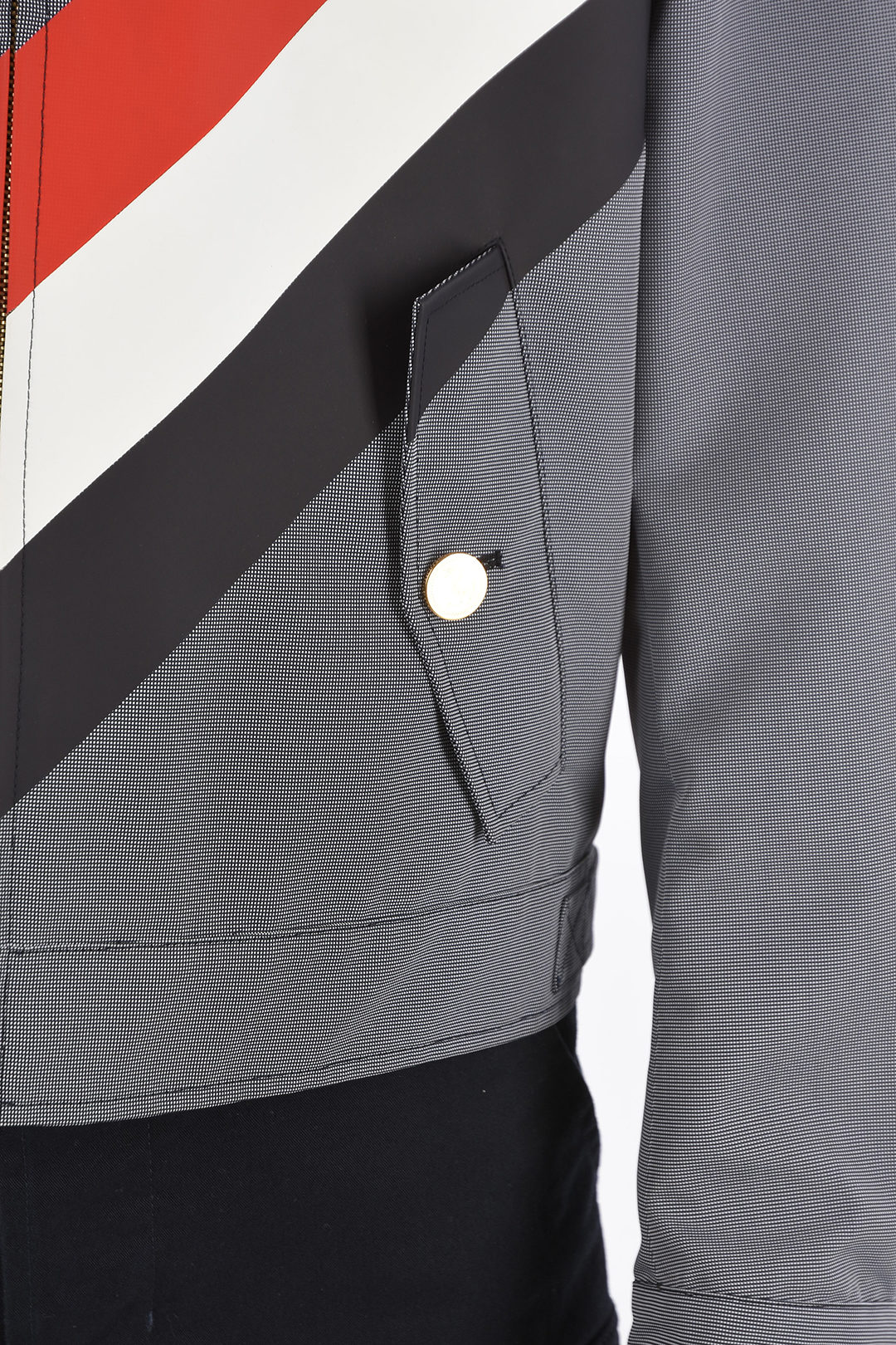 Thom Browne Full Zip Jacket with Printed Diagonal Stripes men - Glamood ...