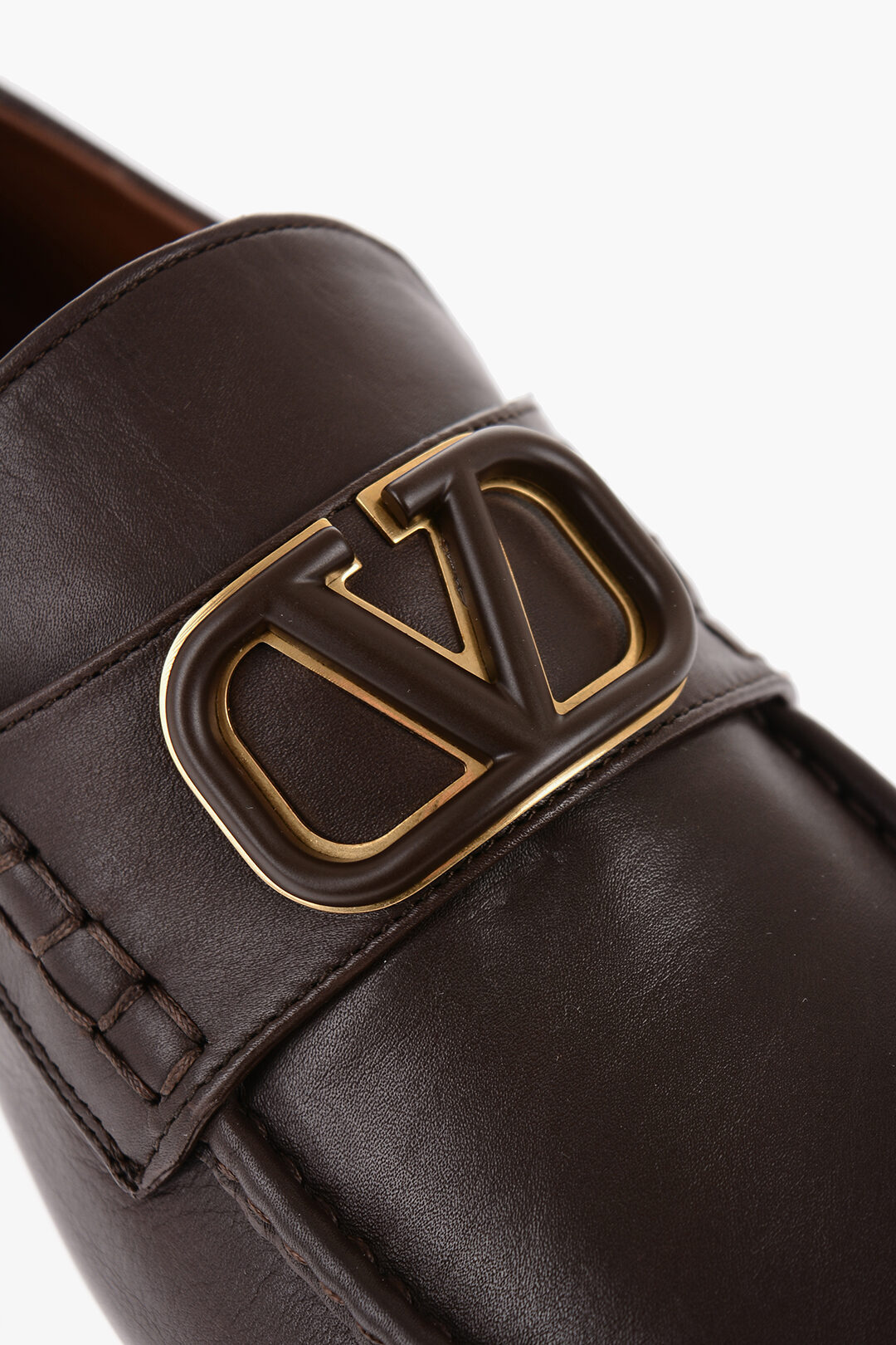 Valentino GARAVANI Leather Loafers with Embossed Monogram men - Glamood ...