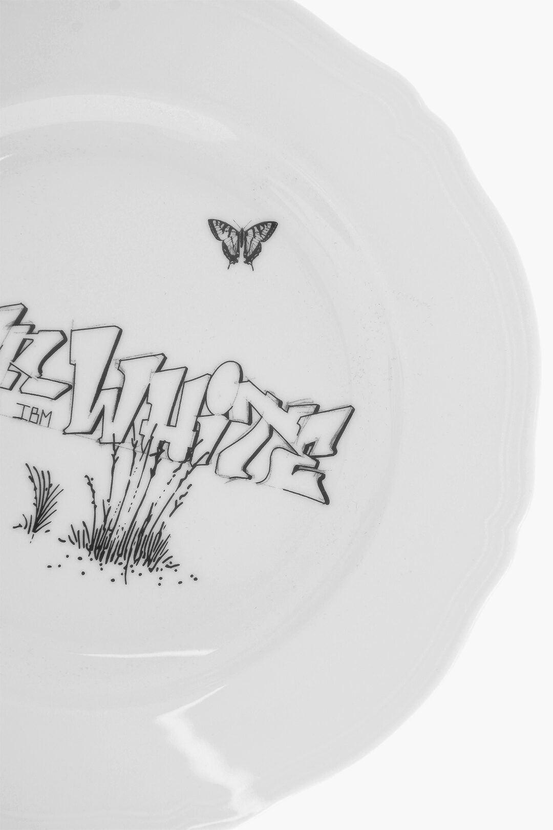Off-White GINORI Ceramic GRAFFITI Dessert Plate unisex men women ...
