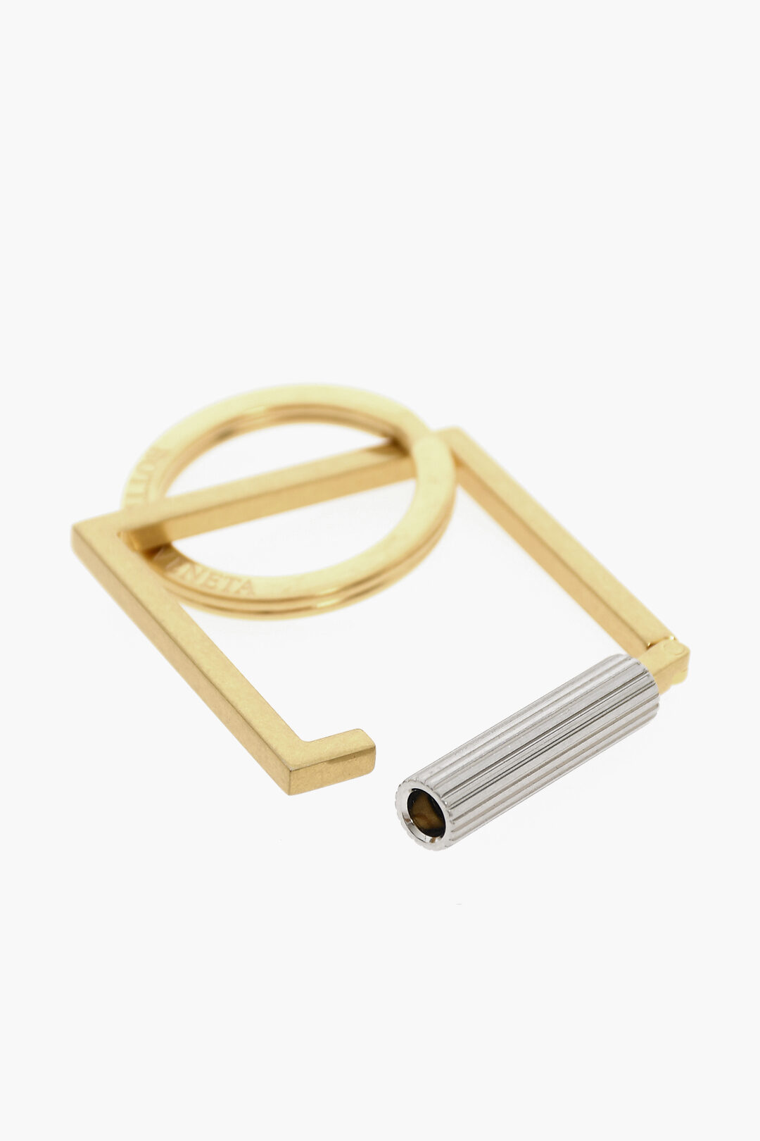 Bottega Veneta Gold-toned Squared Shaped Key Ring men - Glamood Outlet