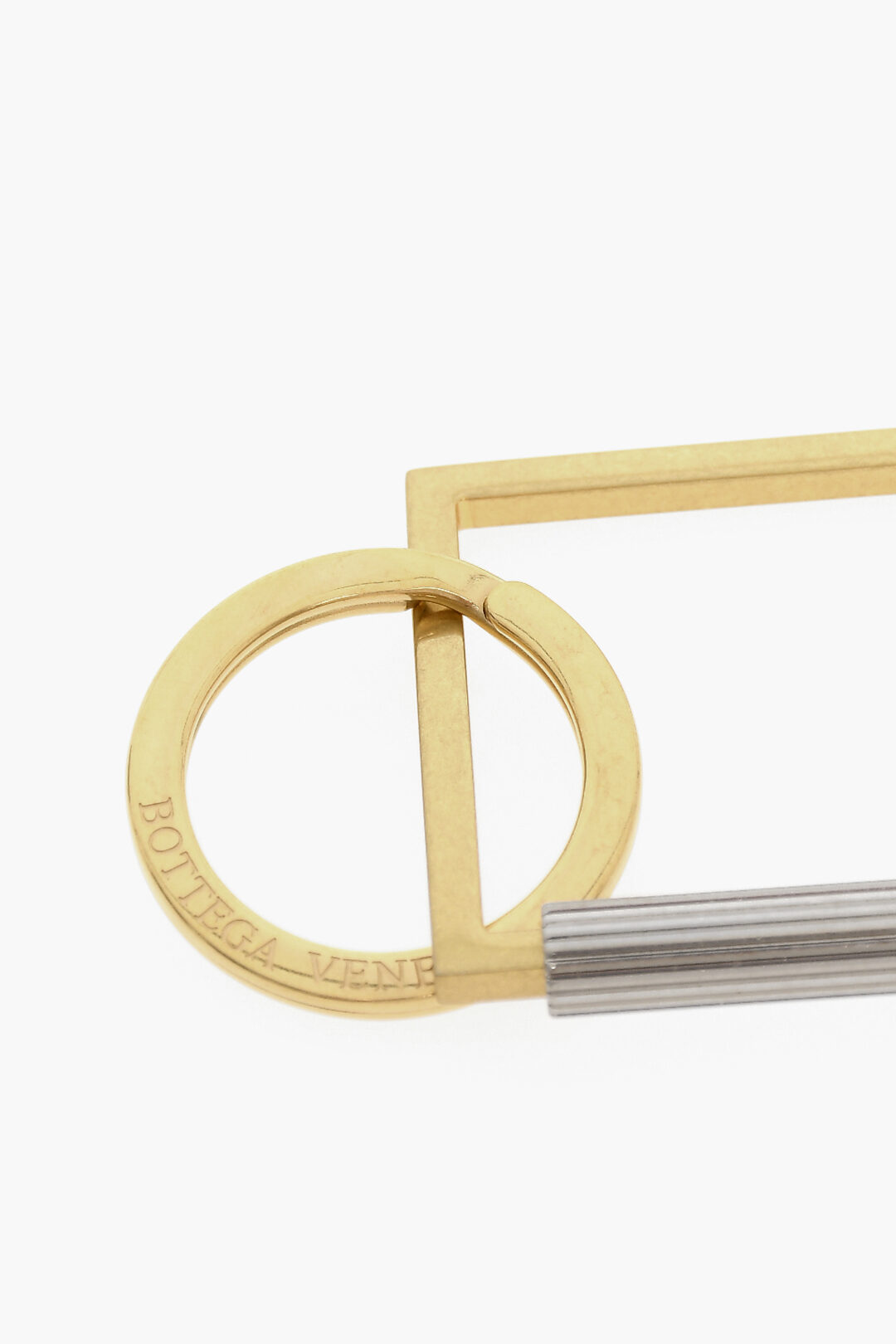 Bottega Veneta Gold-toned Squared Shaped Key Ring men - Glamood Outlet