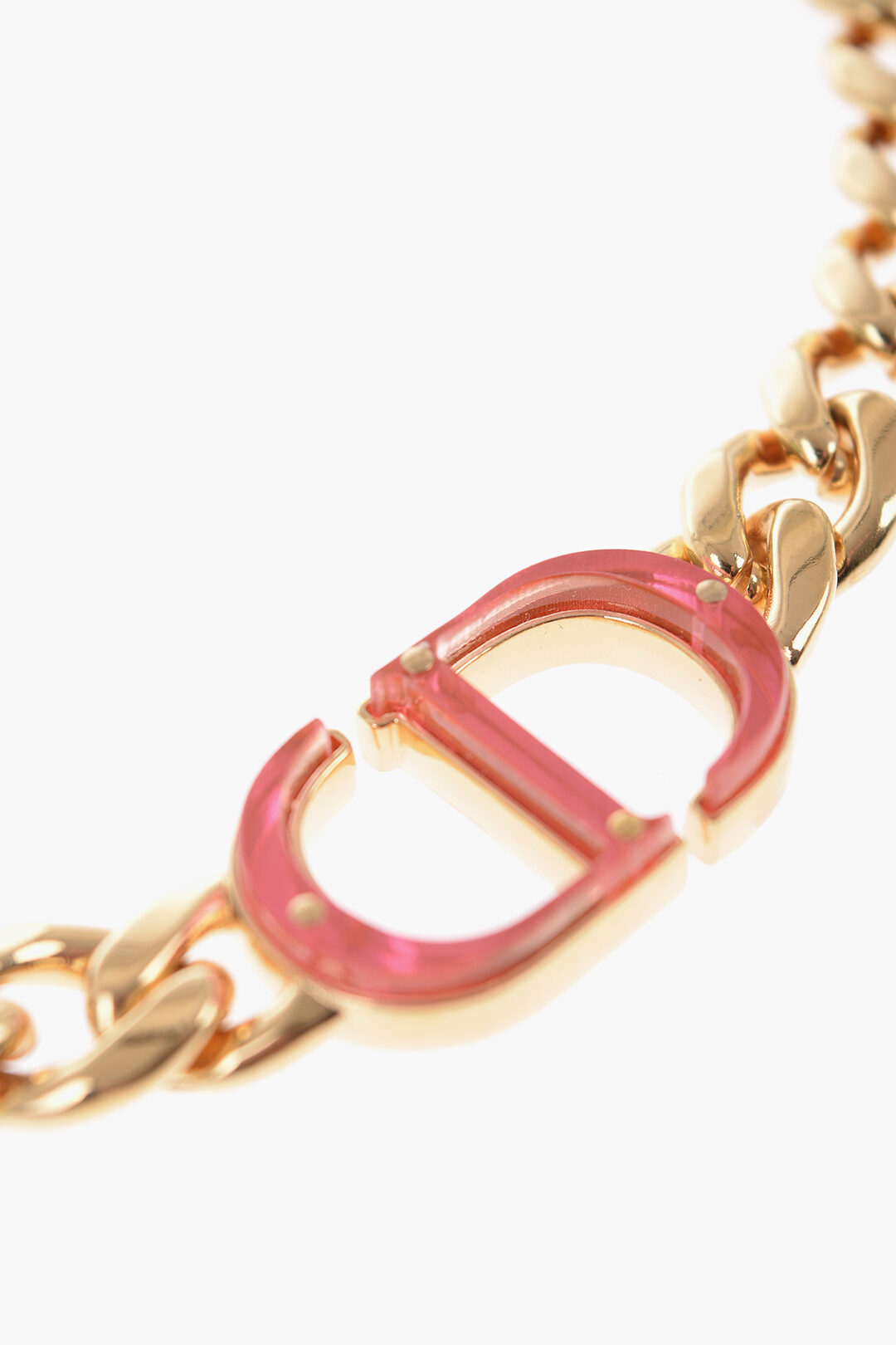 Dior Golden-Effect Chain Necklace with Maxi CD Monogram women - Glamood ...