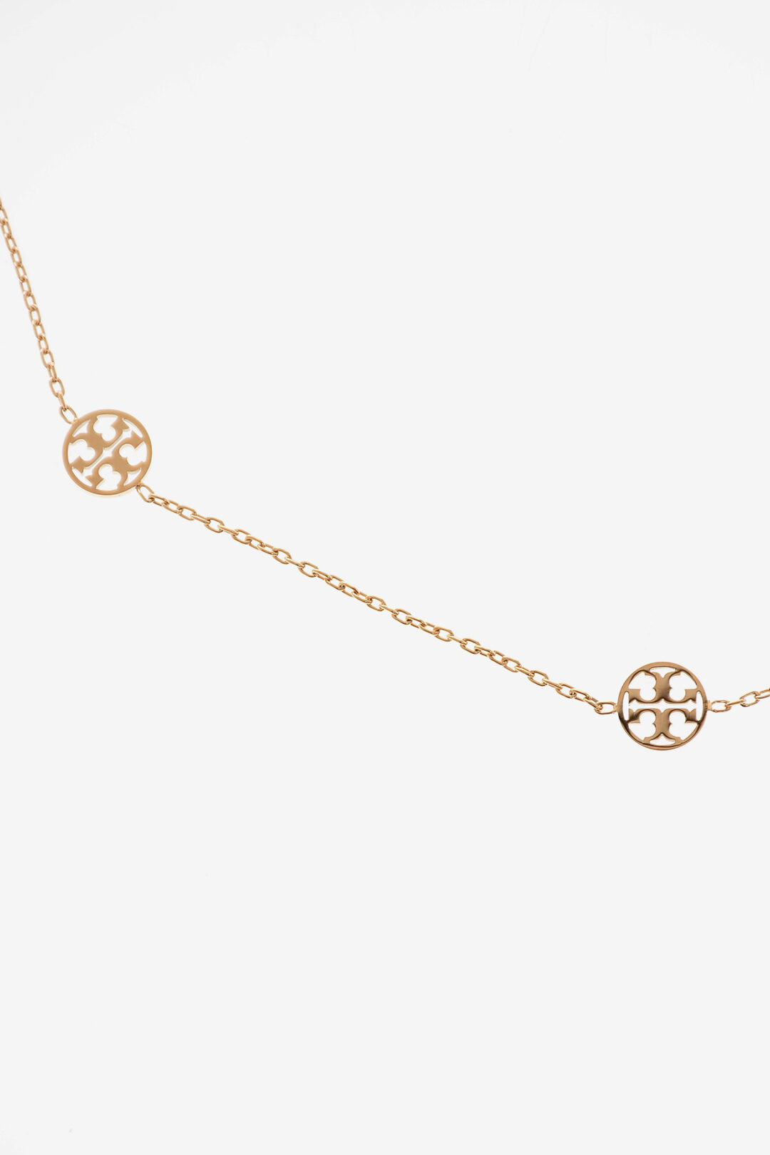 Tory Burch Golden-Effect MILLER Chain Necklace with Monogram women ...
