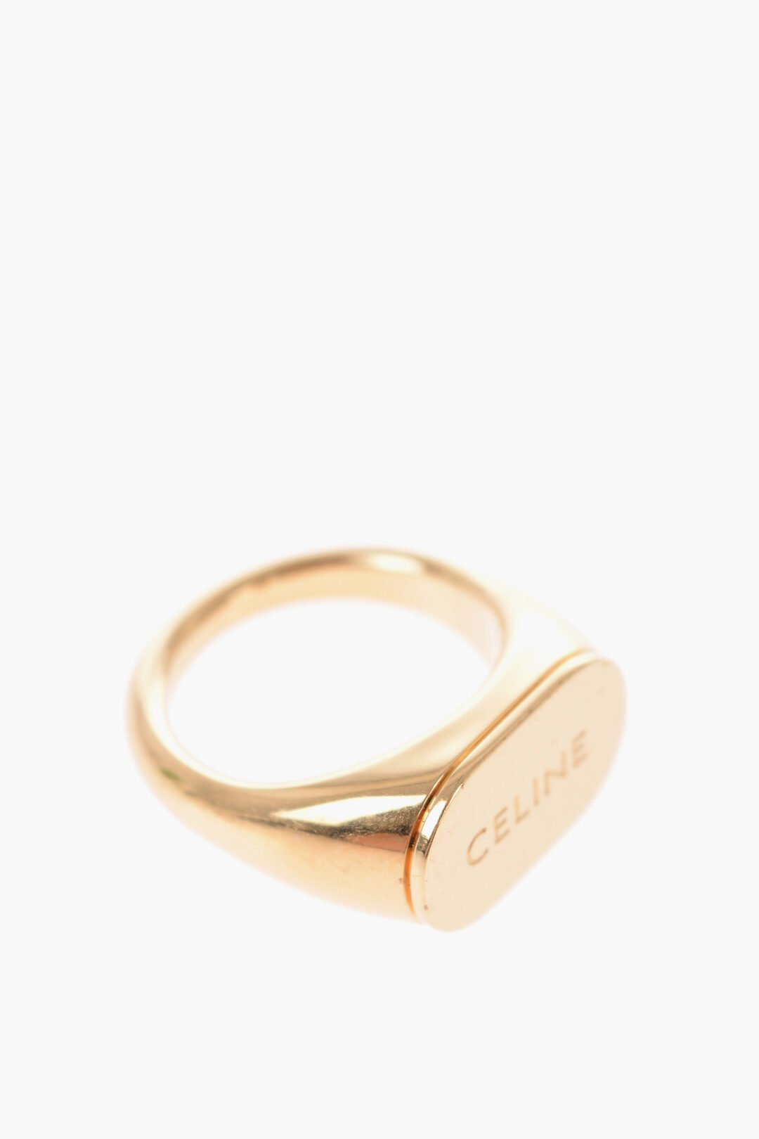 Celine Golden-Effect Signet Ring women - Glamood Outlet