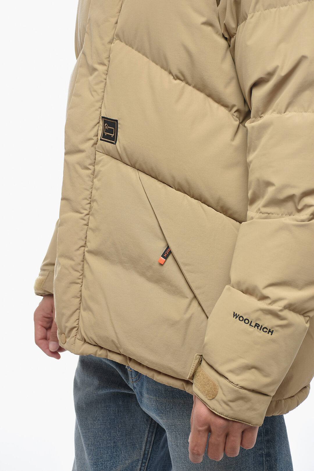 Woolrich GREYLOCK Down Jacket with Velcro Zipped Fastening men ...