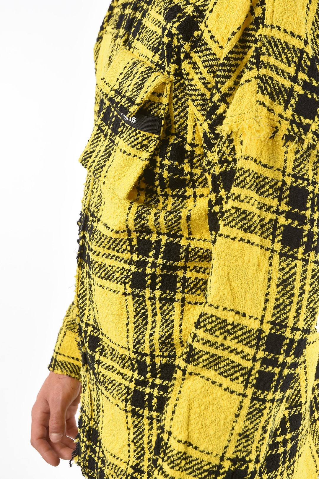 Palm Angels gun club check FIRESTARTER snap button Overshirt men ...