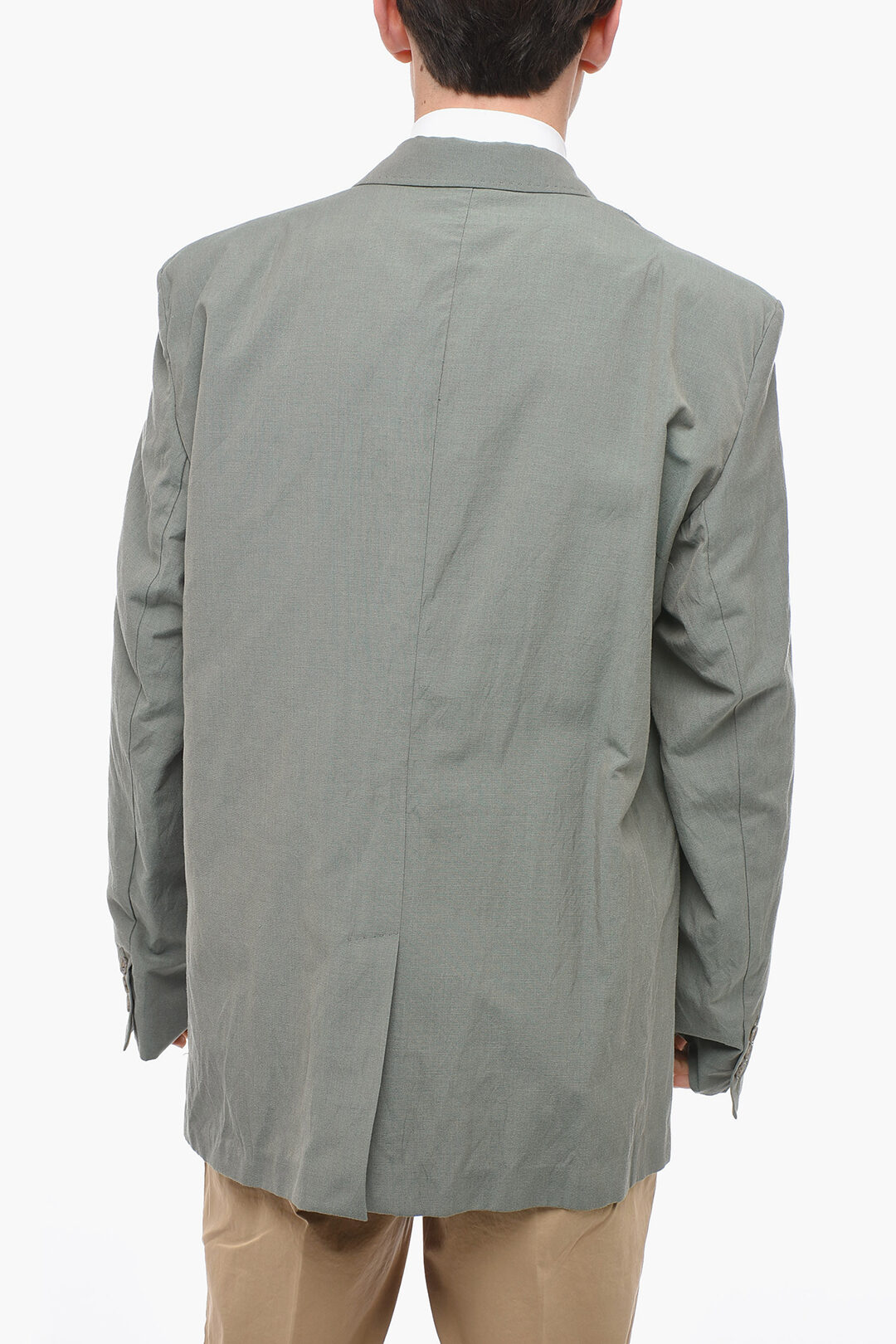 Mihara Yasuhiro Half-lined Blazer with Crumpled Effect Design men ...