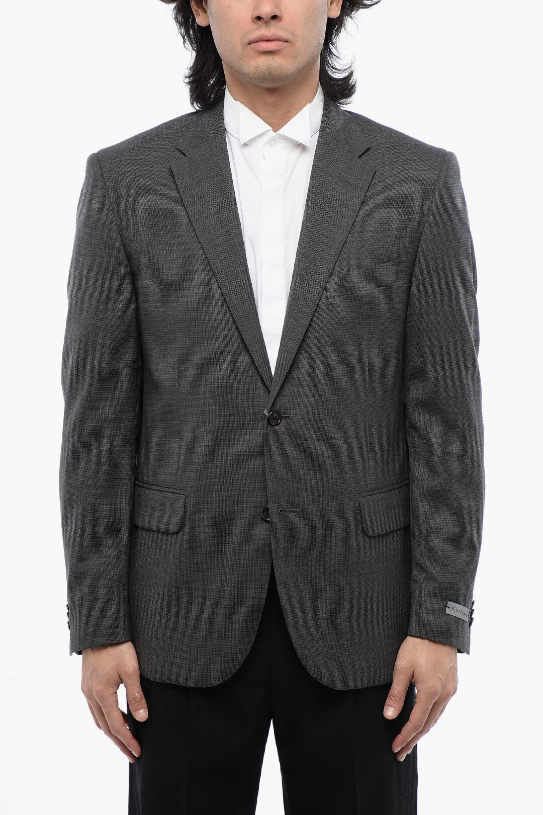 Nino Danieli Half-lined Blazer with Hopsack Pattern men - Glamood Outlet