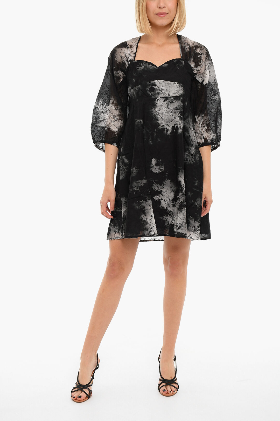 Samsoe Samsoe Heart-shaped Neckline JIMEA Embroidered Dress women - Glamood Outlet