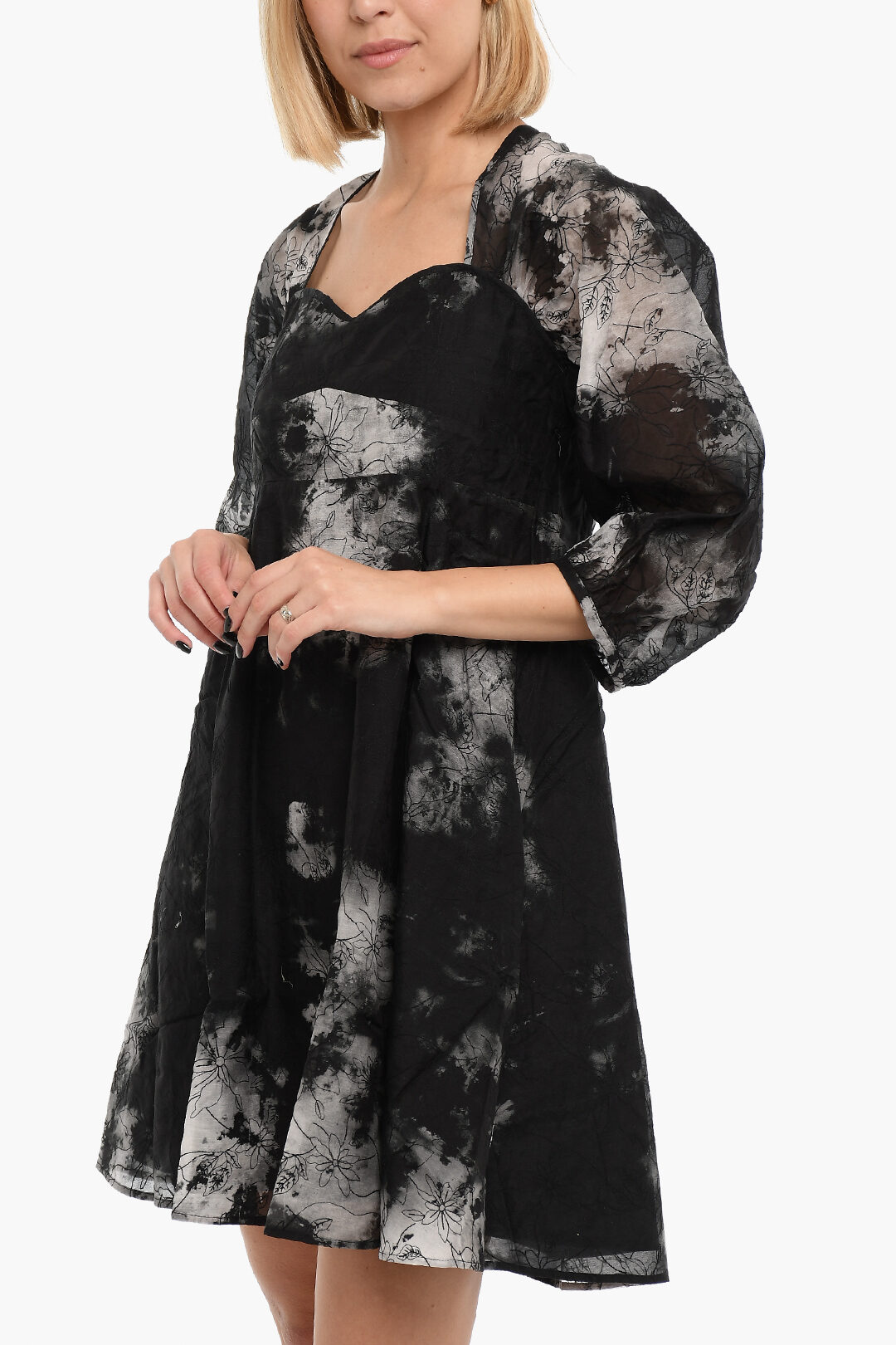 Samsoe Samsoe Heart-shaped Neckline JIMEA Embroidered Dress women ...