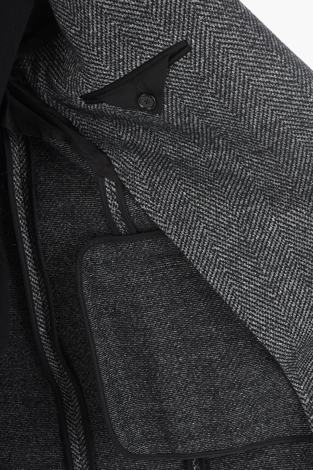 Dolce & Gabbana Herringbone Virgin Wool-blend Coat with Peak Lapel men ...