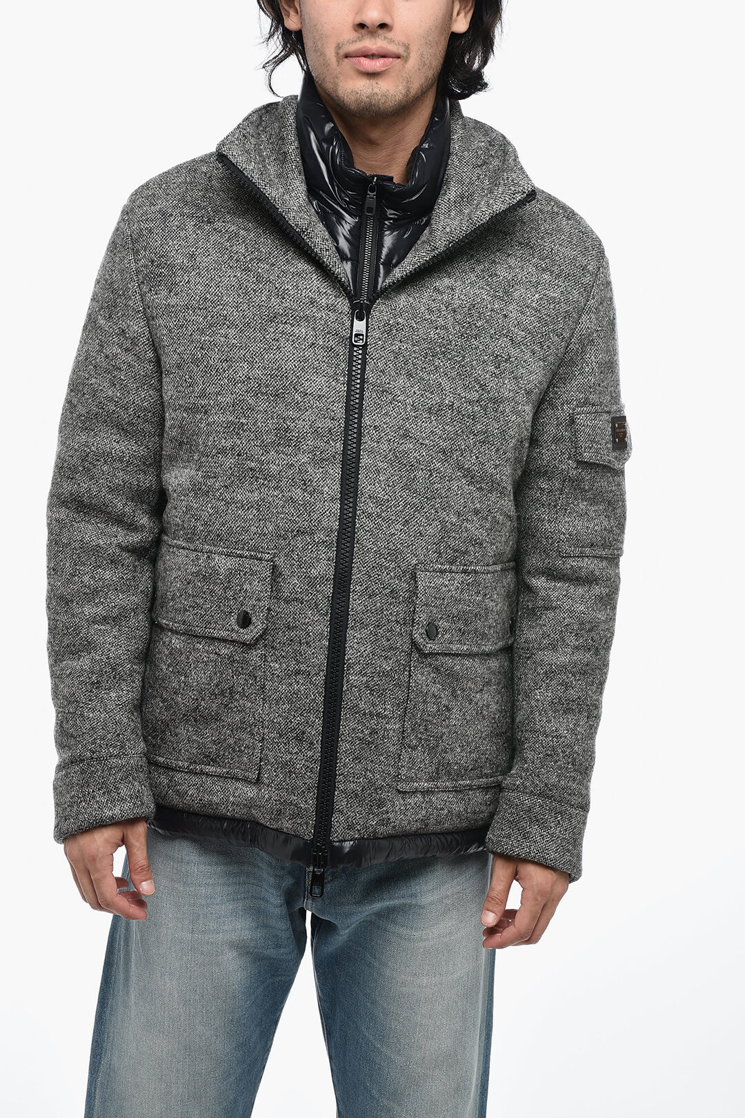 Dolce & Gabbana Herringbone Wool Coat with Quilted Inner men - Glamood ...