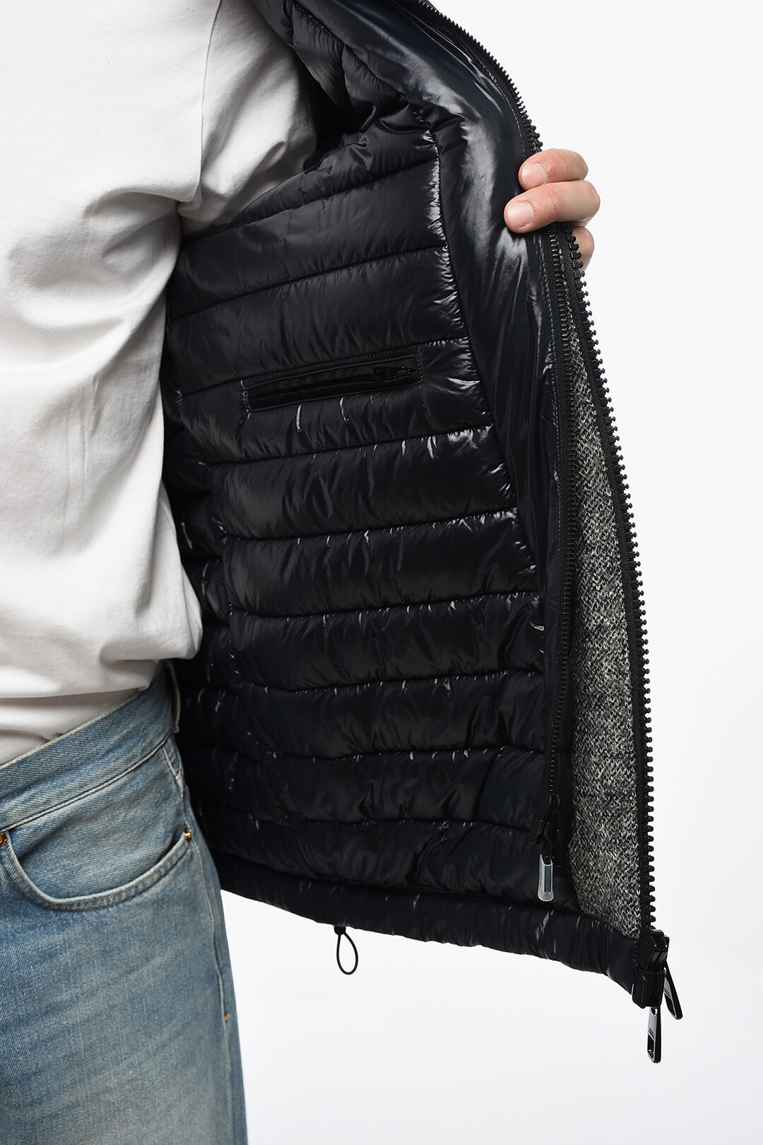 Dolce & Gabbana Herringbone Wool Coat with Quilted Inner men - Glamood ...