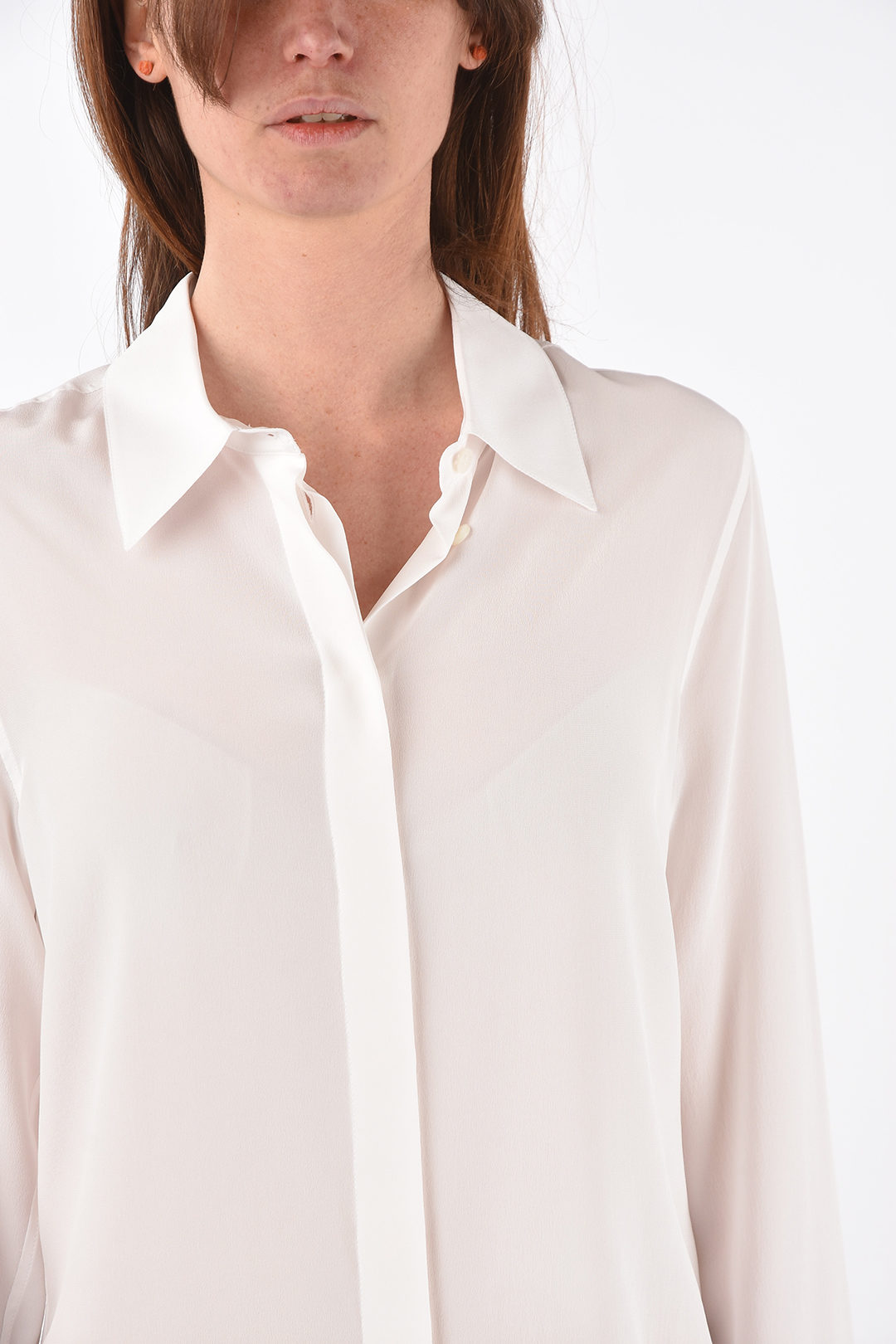 Stella McCartney Hidden Buttoning Silk Shirt women - Glamood Outlet