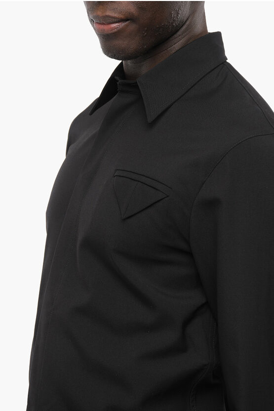 Bottega Veneta Hidden Buttoning Wool Shirt with Breast-pocket men ...