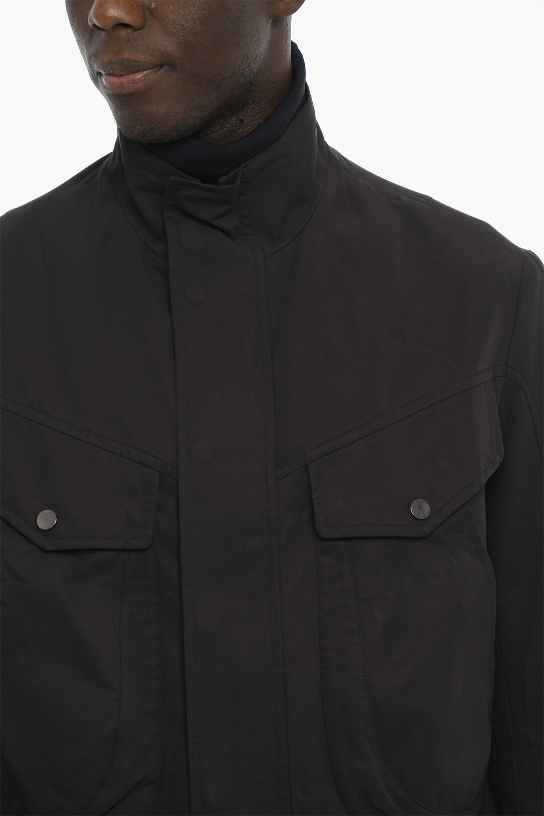 Neil Barrett Hidden Closure Solid Color ERGODYNAMIC Jacket men ...