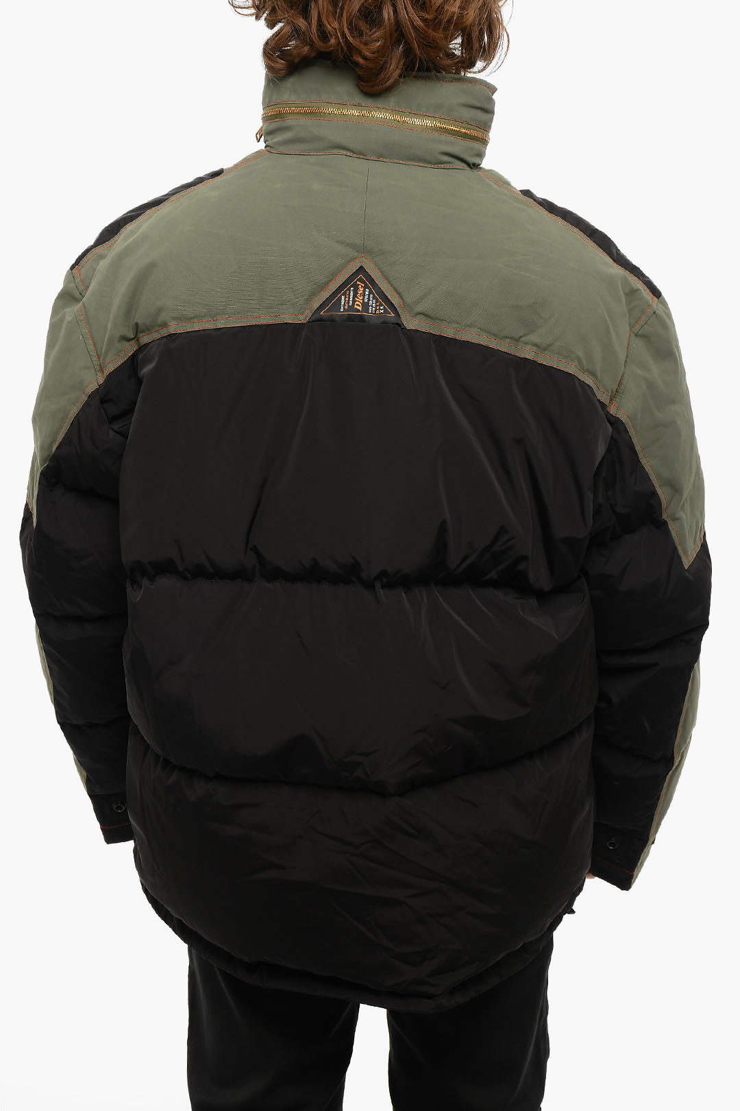 Diesel Hidden Hood Padded W-TYPE2 Puffer Jacket With Contrasting Seams ...