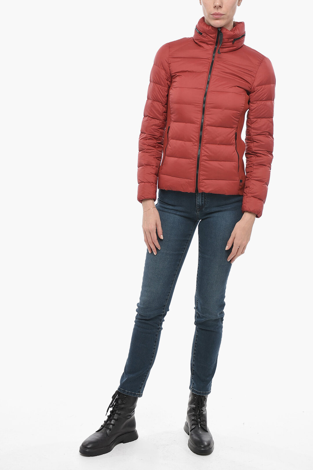 Woolrich Hidden Hood TECH SHORT Down Jacket women - Glamood Outlet