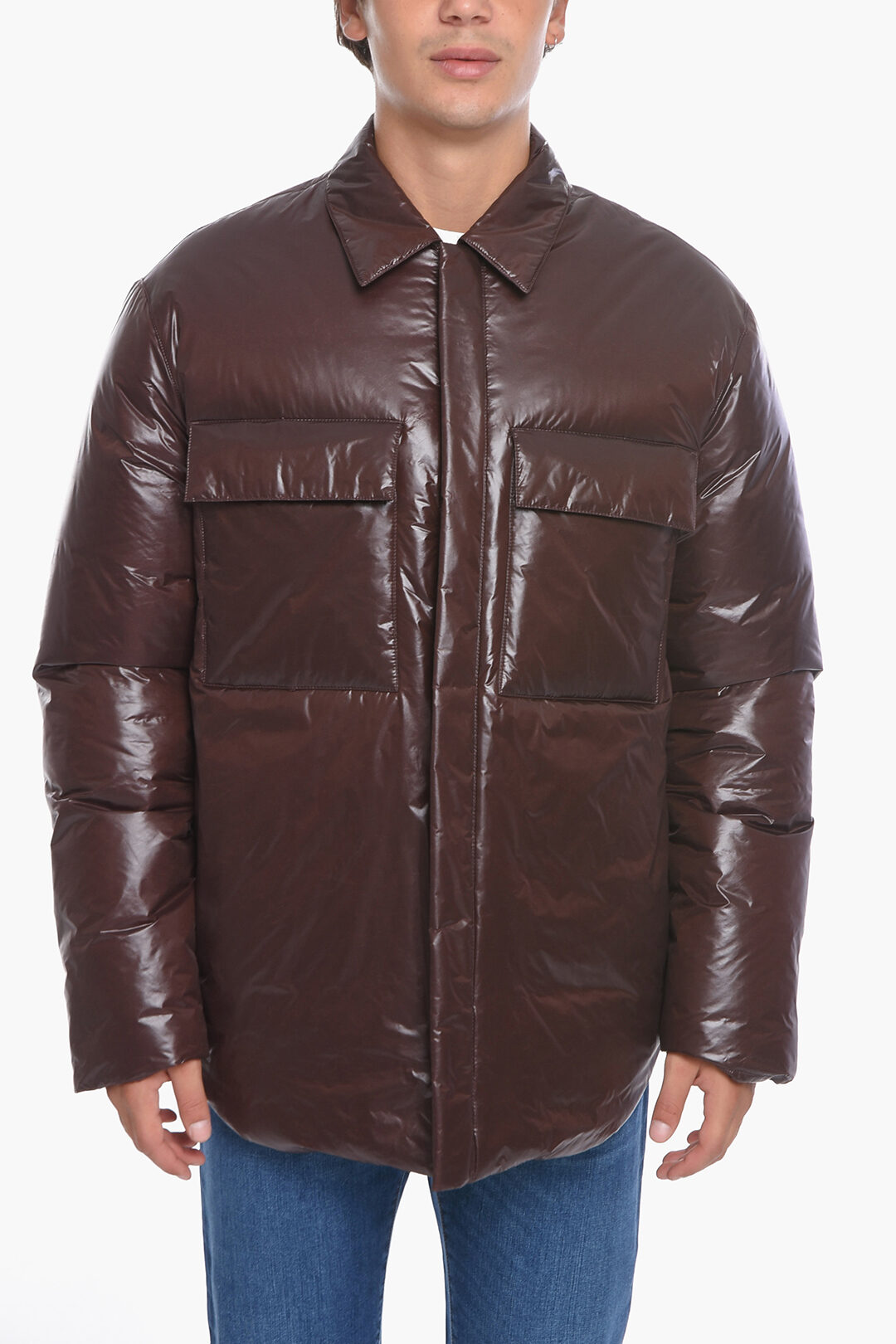 Jil Sander Hidden Zip RECYCLED Saharan Down Jacket men - Glamood Outlet