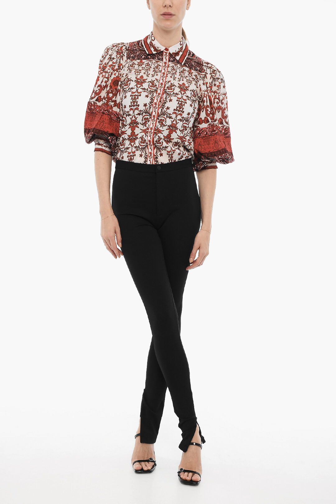 Wardrobe.nyc High-Waisted Stretch Fabric Pants with Ankle Zip women ...