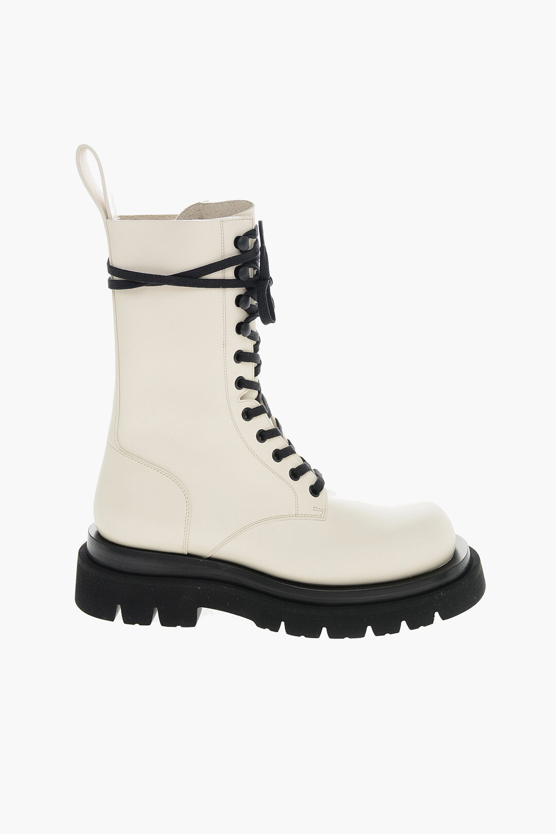 Bottega Veneta Hike Laces LUG Leather Combat Booties women - Glamood Outlet