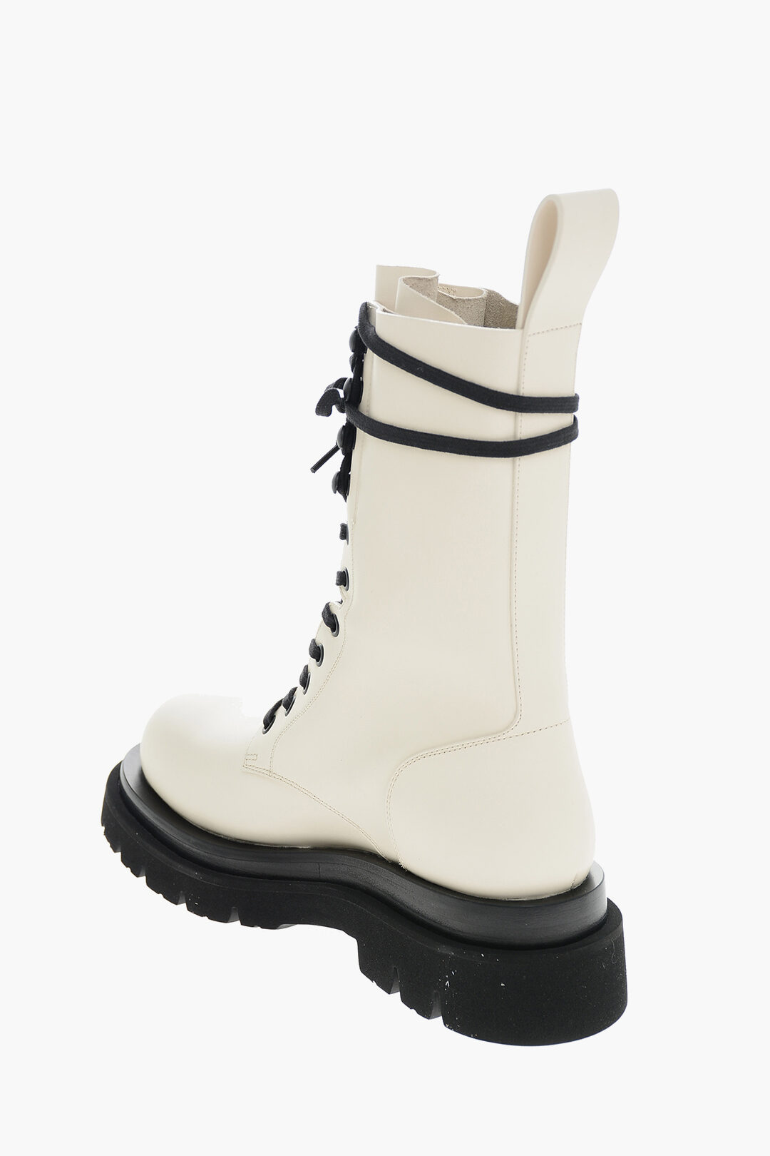 Bottega Veneta Hike Laces LUG Leather Combat Booties women - Glamood Outlet