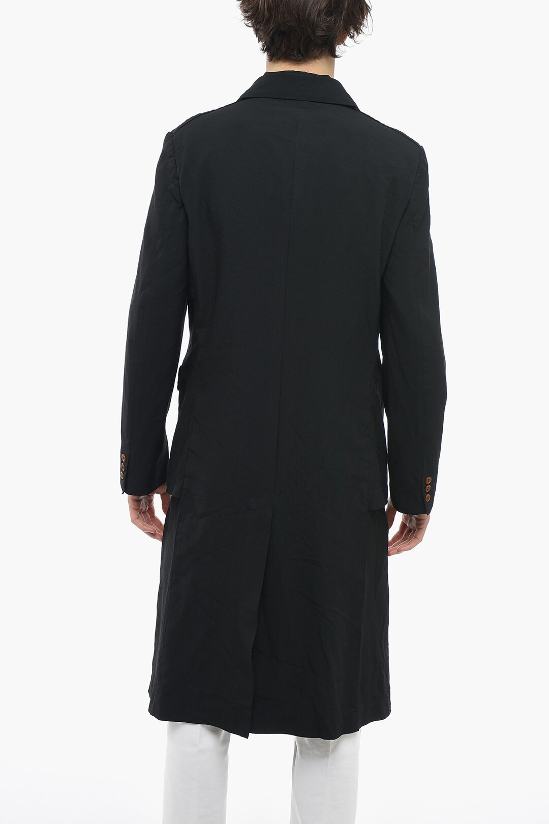 Comme Des Garçons HOMME PLUS Double-layered Coat with Flap Pockets men ...