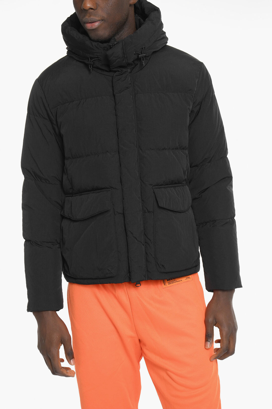 Adhoc Hooded Down Jacket with Flap Pockets men - Glamood Outlet