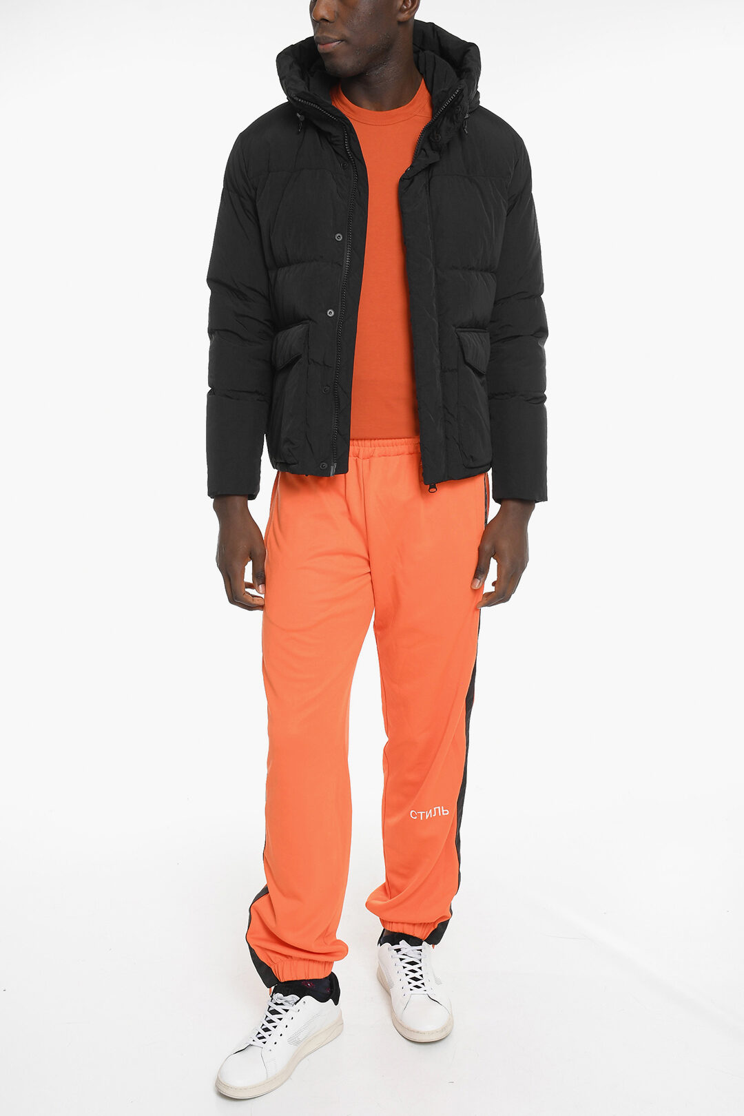 Adhoc Hooded Down Jacket with Flap Pockets men - Glamood Outlet