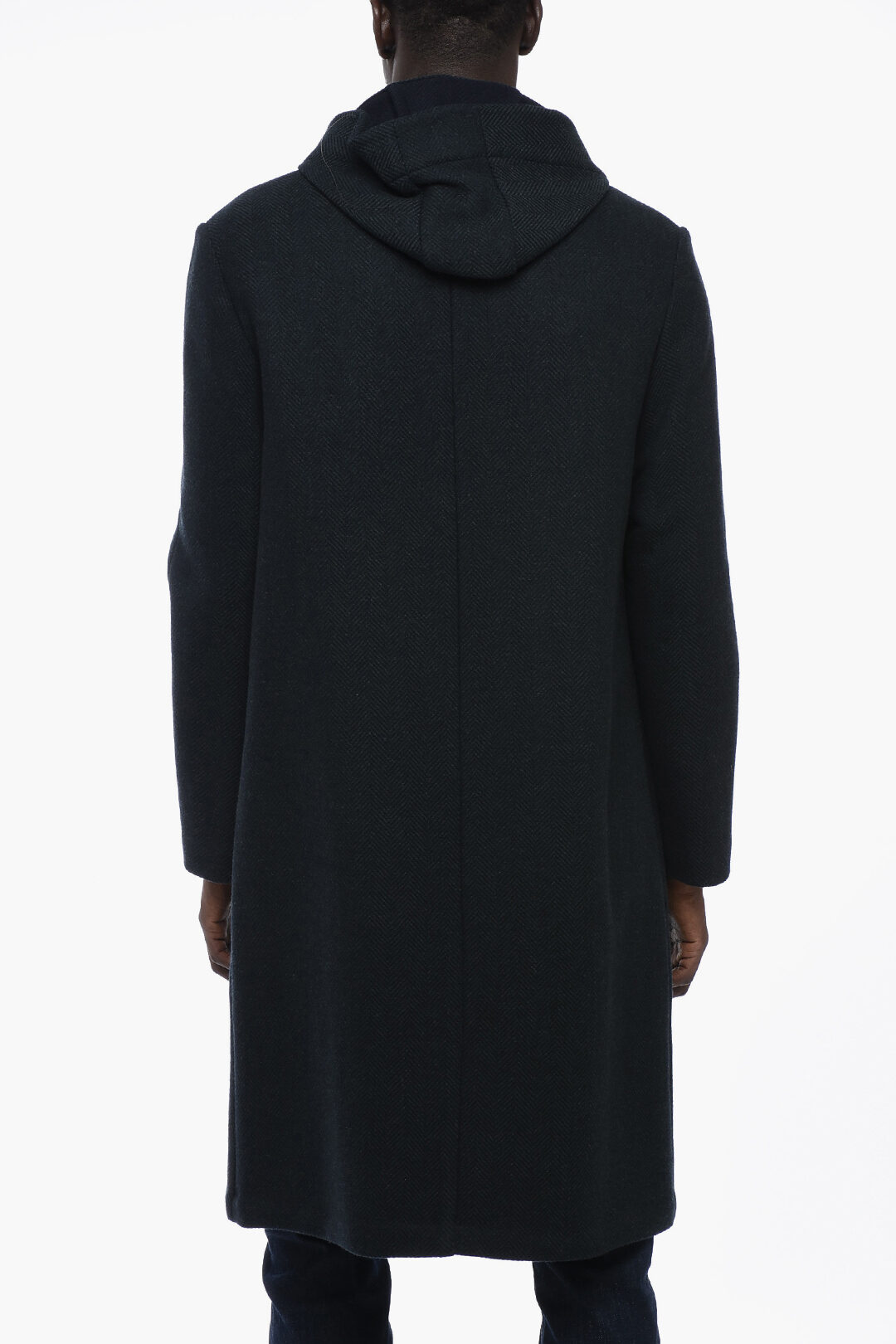 Corneliani Hooded Halflined Tweed Wool Coat men - Glamood Outlet