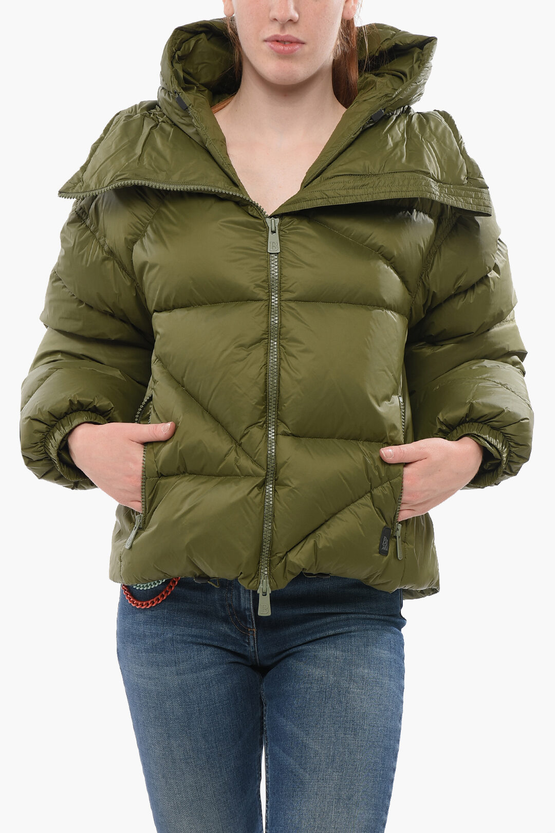Bacon Hooded NEW DOUBLE Down Jacket with Front Zip women - Glamood Outlet