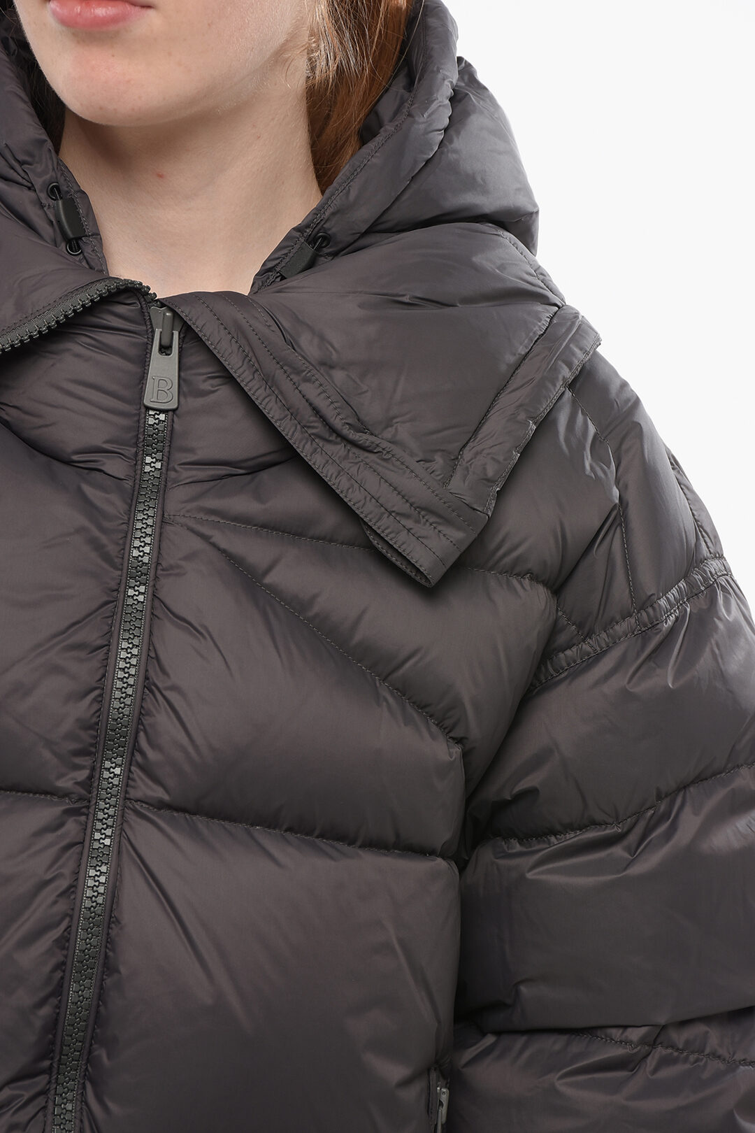 Bacon Hooded NEW DOUBLE Down Jacket with Front Zip women - Glamood Outlet