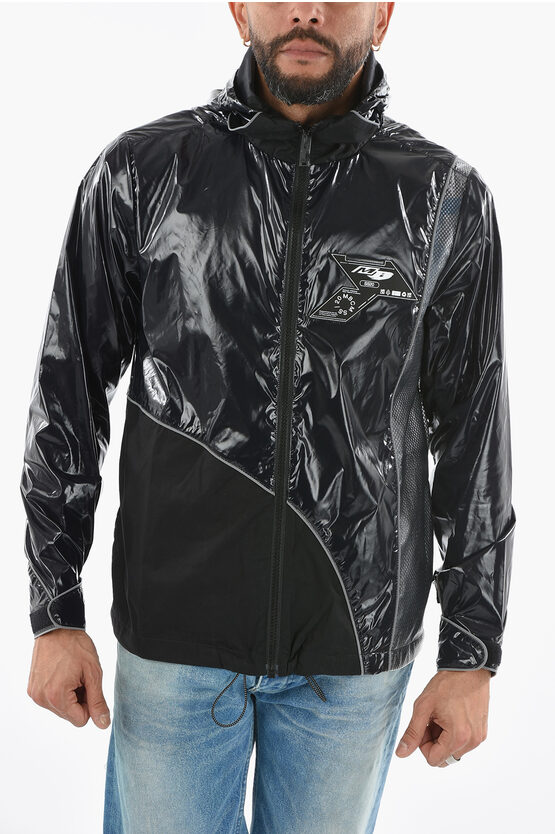 Marcelo Burlon Hooded SHINY BLOCK Windbreaker men - Glamood Outlet