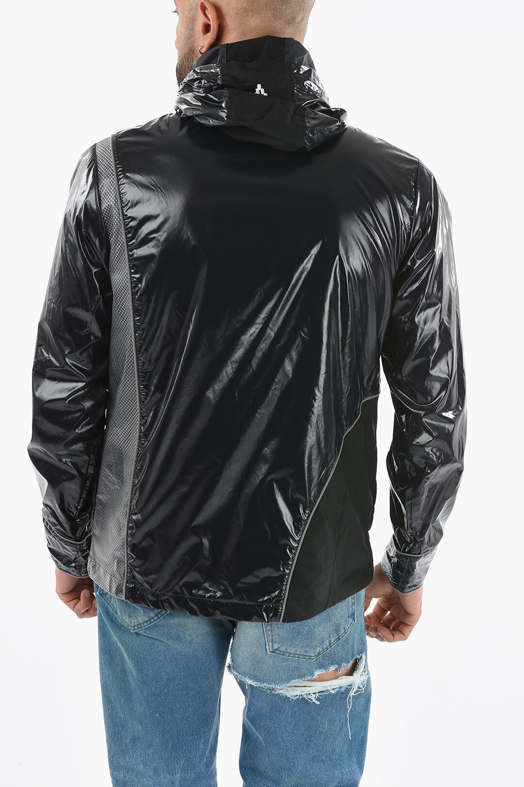 Marcelo Burlon Hooded SHINY BLOCK Windbreaker men - Glamood Outlet