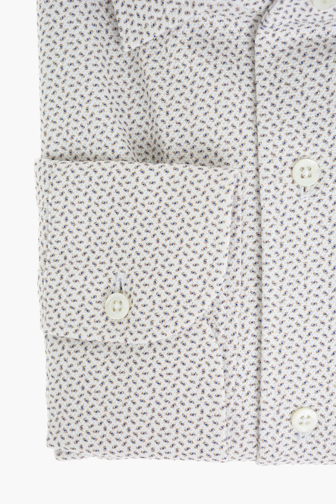 Corneliani Hopsack Cotton Shirt with Eyes Pattern men - Glamood Outlet