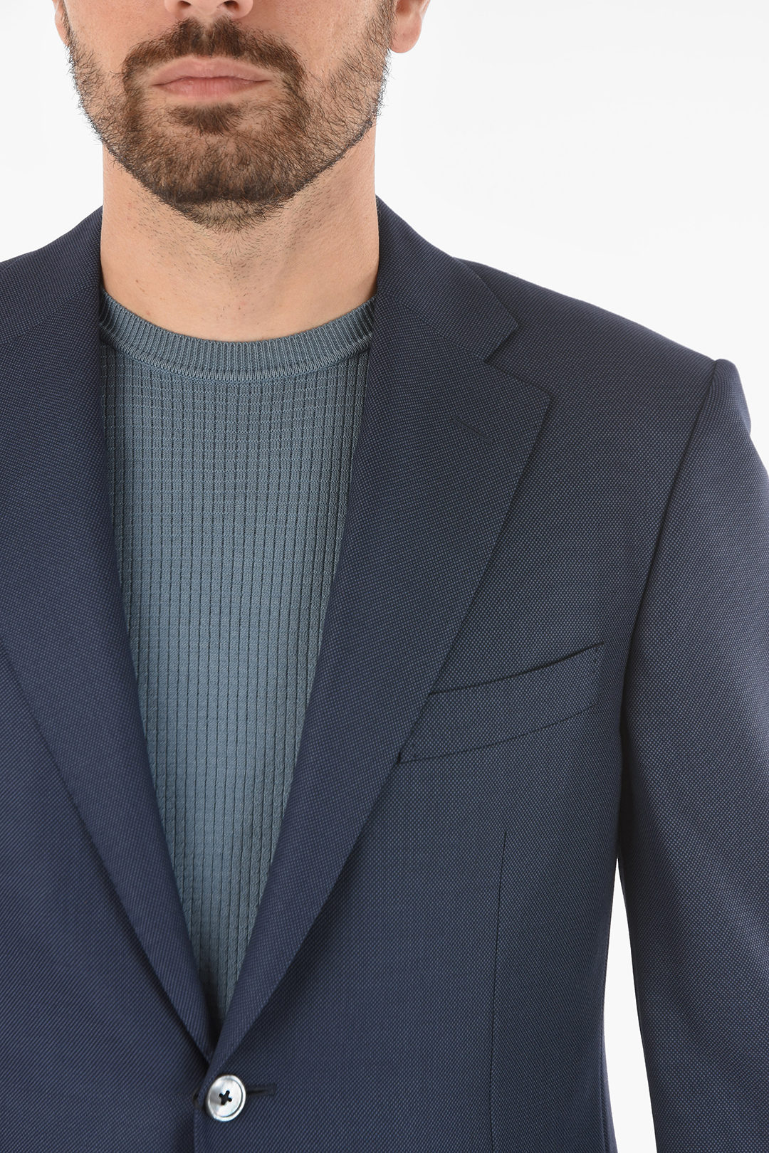 Corneliani hopsack LEADER notch lapel 2-button suit drop 7R men ...