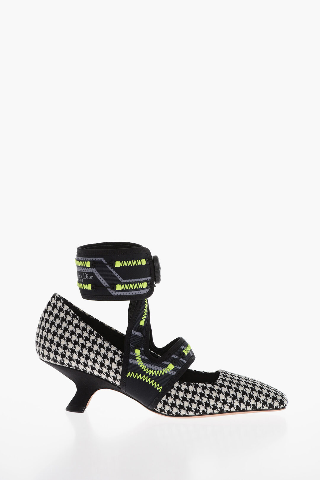Dior Houndstooth Fabric Pumps with Trek Strap 5cm women - Glamood Outlet