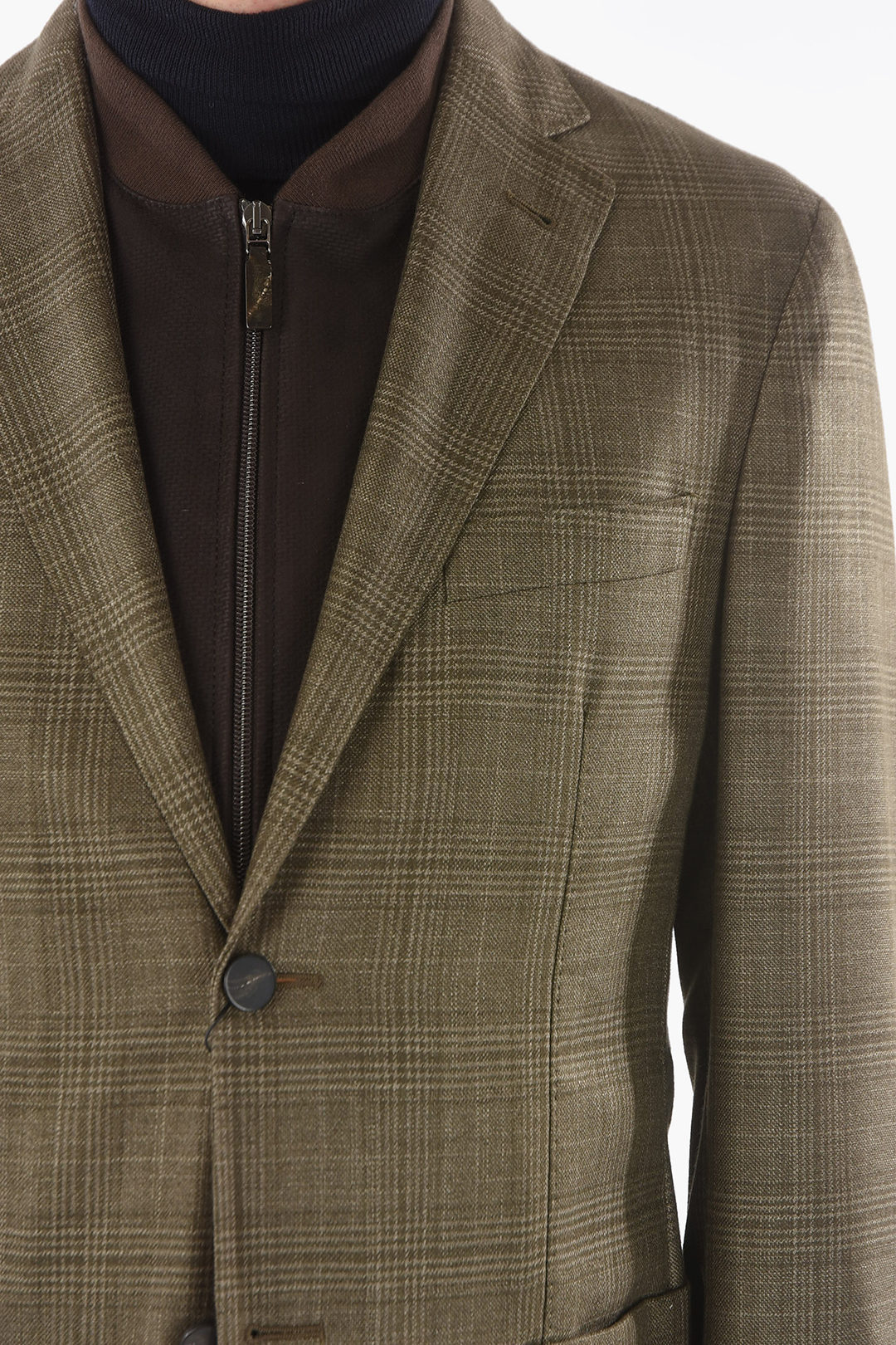Corneliani ID COLLECTION Half-Lined Blazer with Double Collar men ...