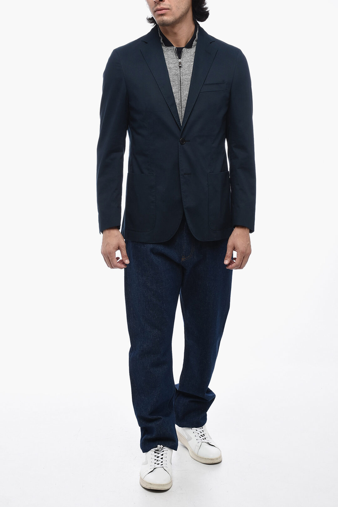 Corneliani ID Cotton-blended IDENTITY Blazer with Removable Layer men ...