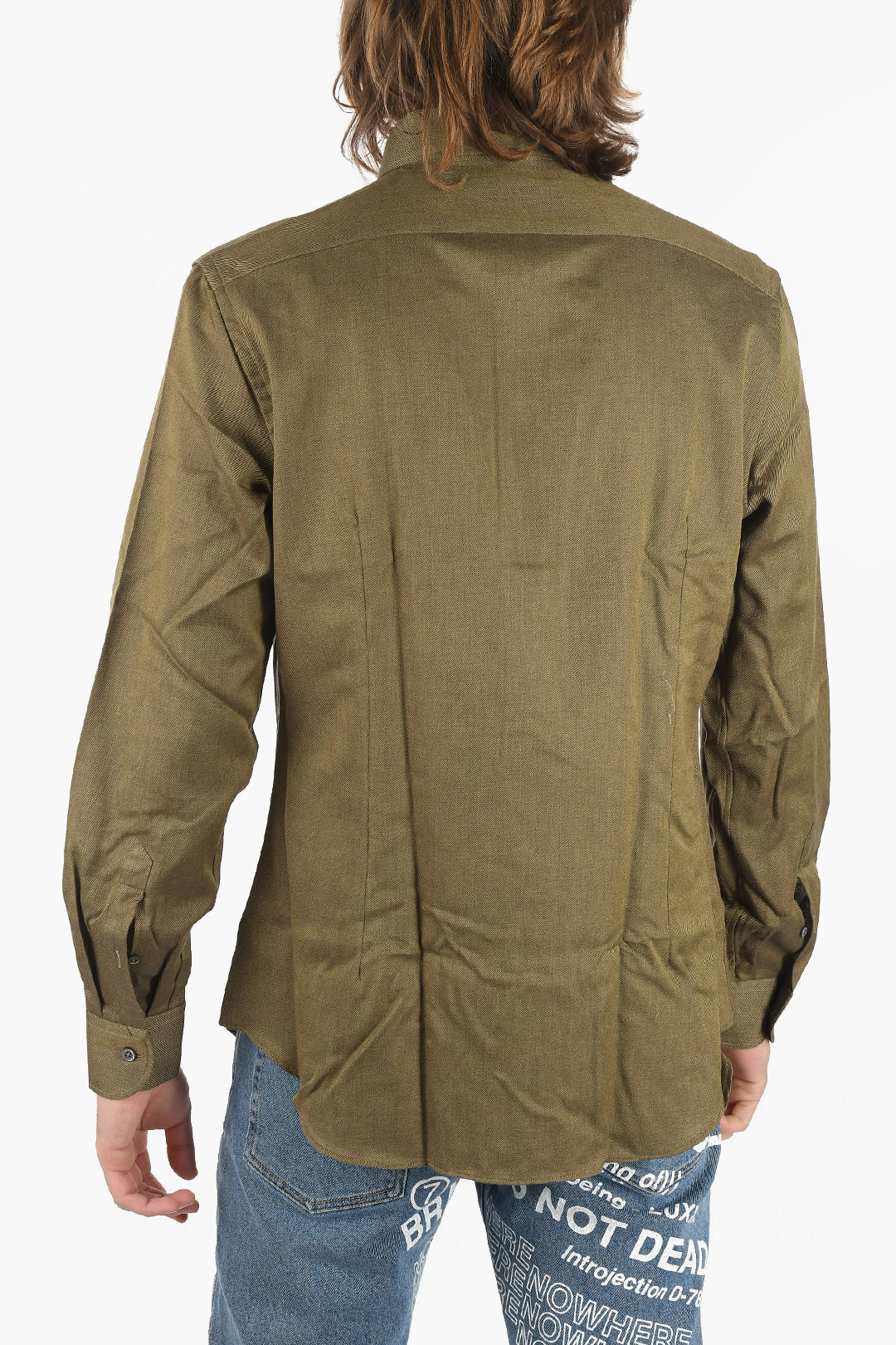 Corneliani ID Houndstooth Linen Flannel Shirt men - Glamood Outlet