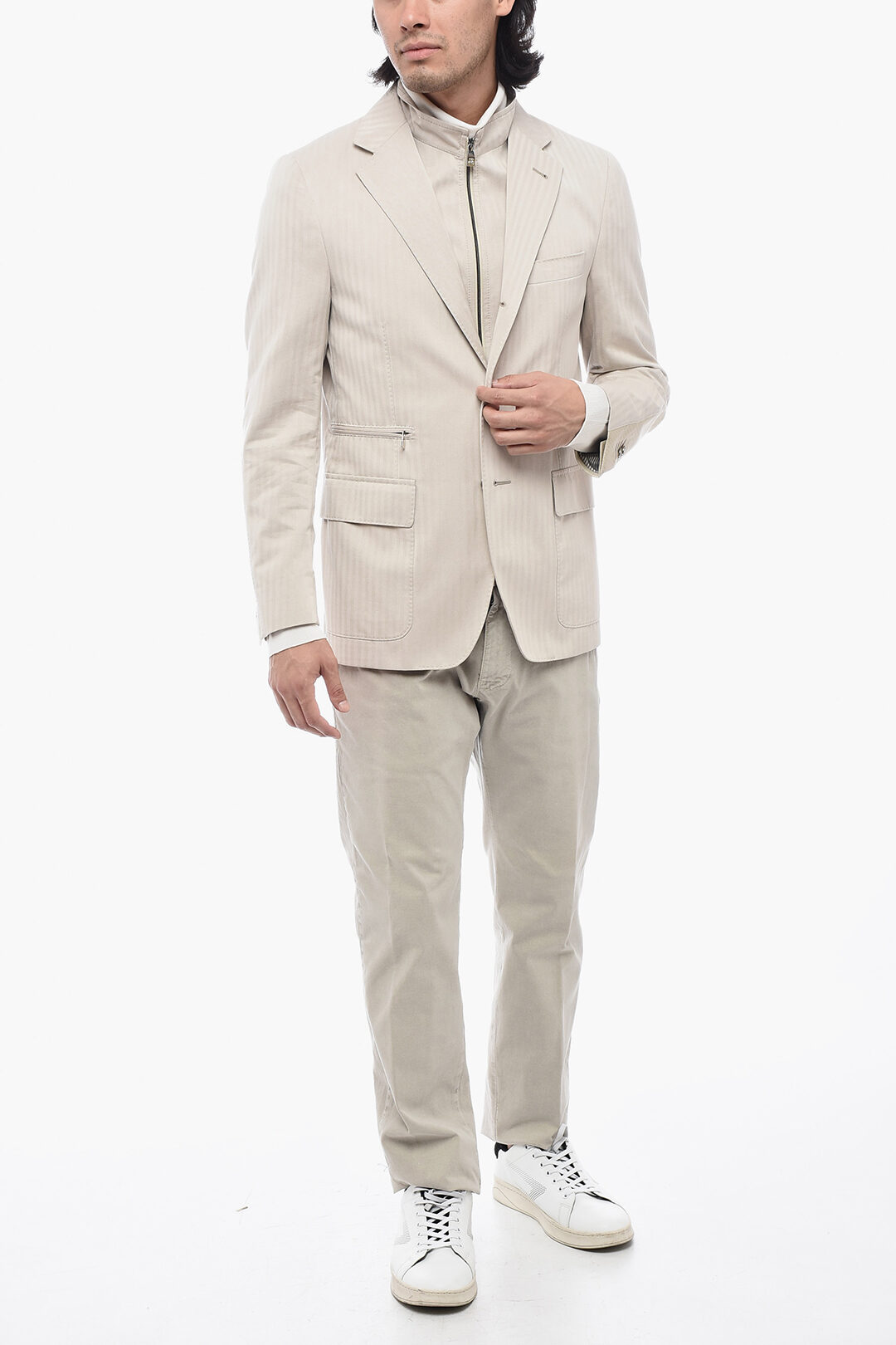 Corneliani ID Layered IDENTITY Blazer with Striped Pattern men ...