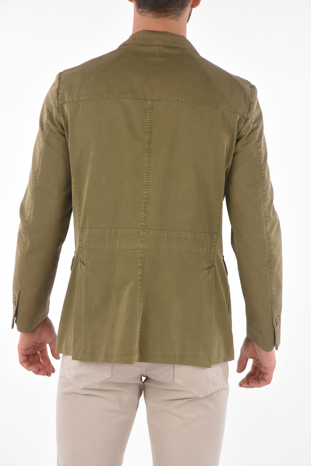 Corneliani ID Patch Pocket Unlined Cotton Blend Blazer men - Glamood Outlet