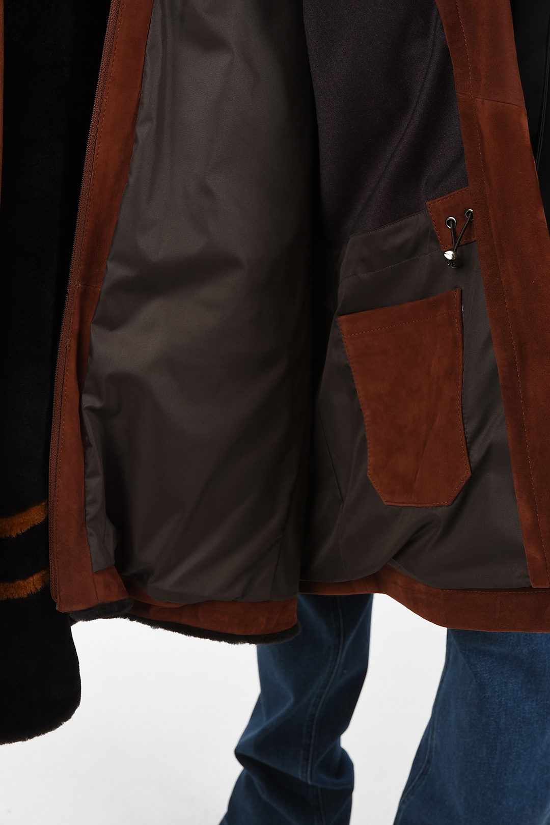 Corneliani ID suede leather utility fatigue jacket 남성 - Glamood Outlet