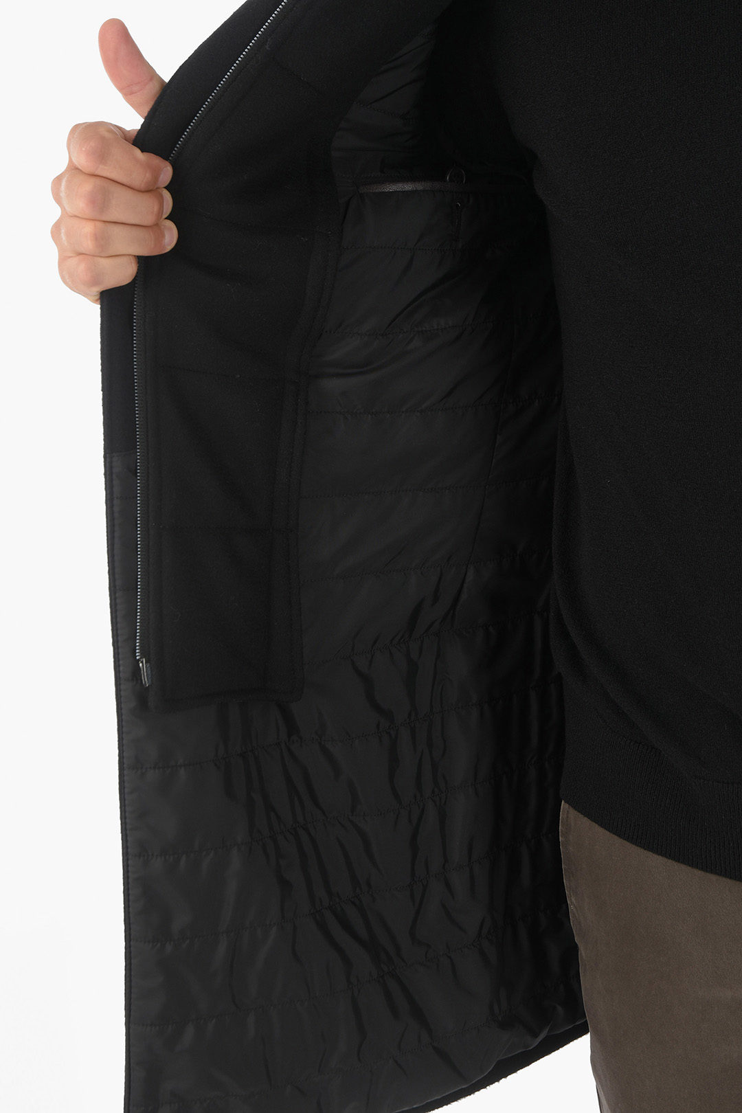 Corneliani ID Three Button Coat with Removable Chest Piece men ...