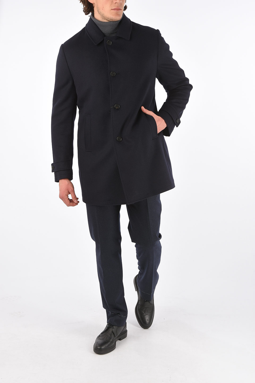 Corneliani ID Virgin Wool Chesterfield Coat men - Glamood Outlet