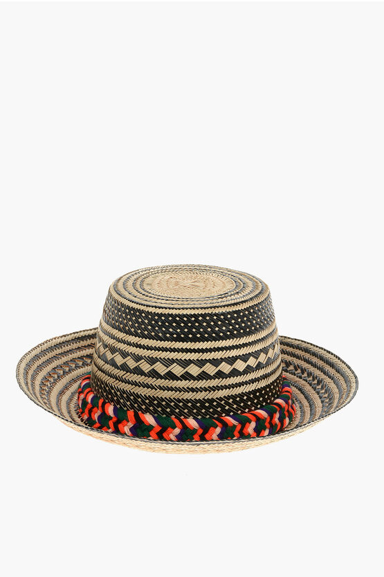 Yosuzi Iraka-straw KERALA Hat Detailed with Pom Poms women - Glamood Outlet