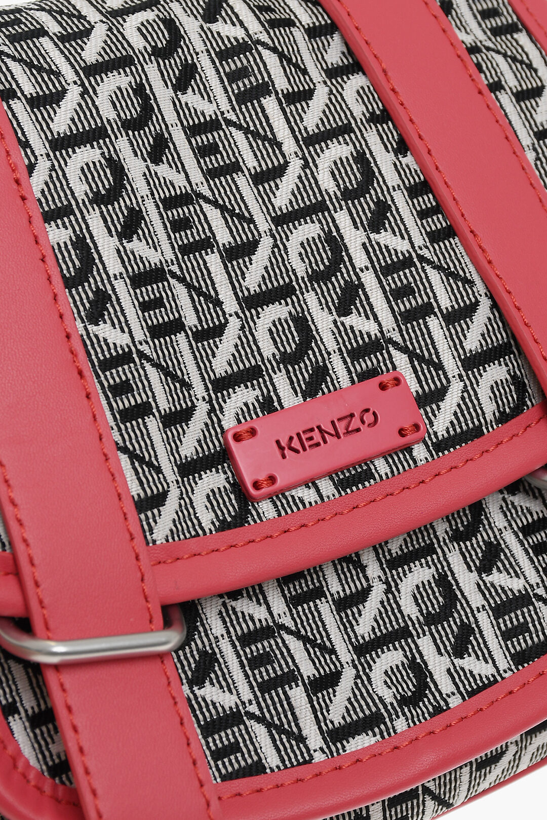 Kenzo Jacquard Messenger Bag with Leather Trims 여성 - Glamood Outlet